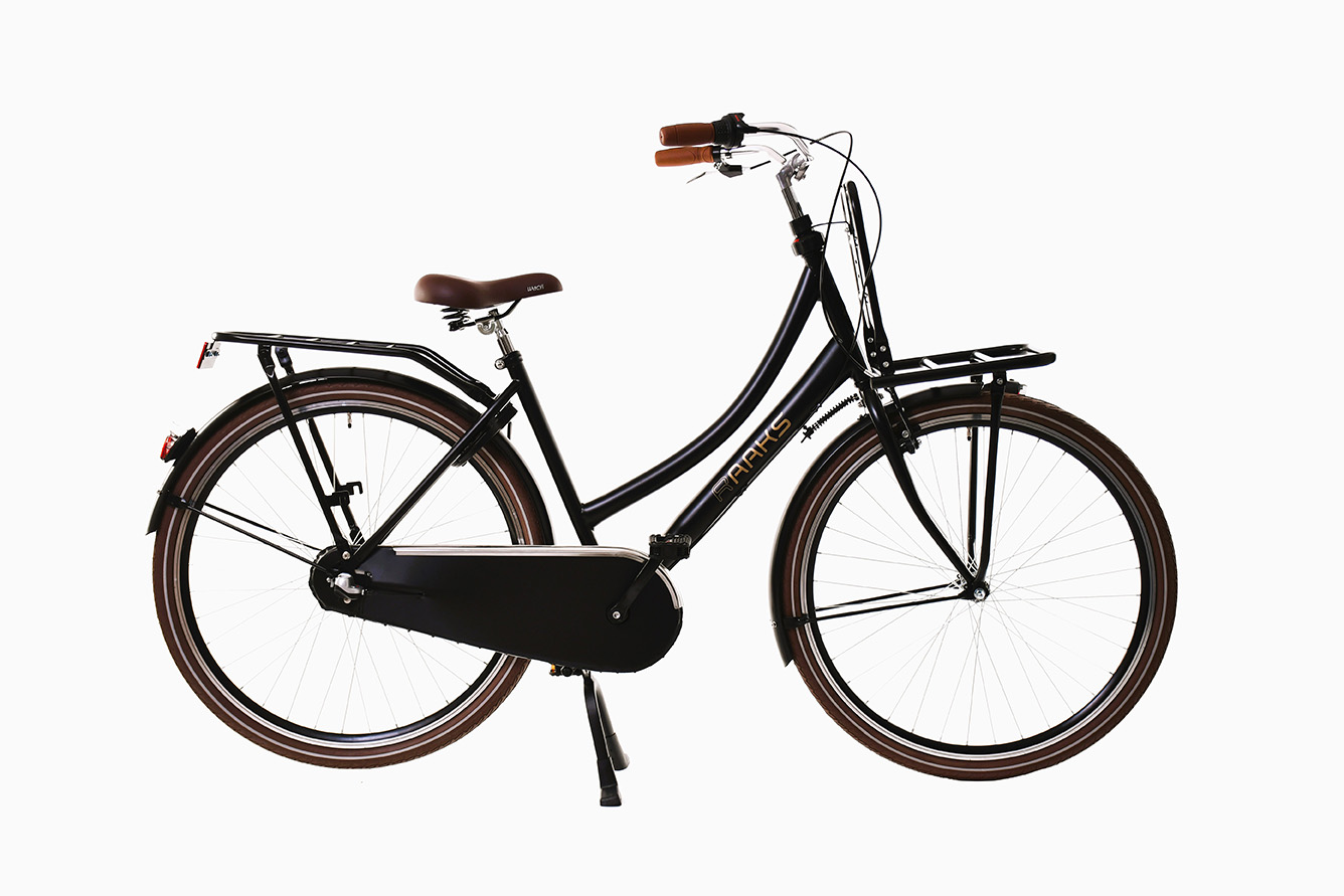 Raaks Dutch 28 inch omafiets matzwart - 't Fietshokje